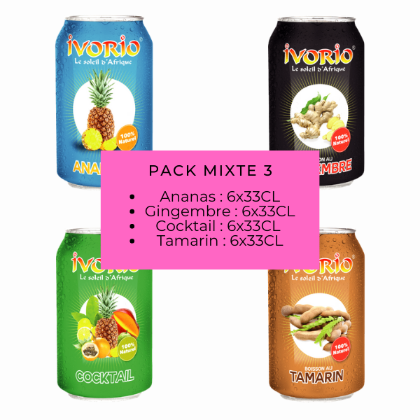 Heroine Market | Produit Jus IVORIO - PACK MIXTE 3 : Ananas-Gingembre ...